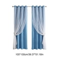 Beautynvta Blackout Curtains for Bedroom, Star Cutout Double Layer ...