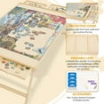 Foldable Wooden Jigsaw Puzzle Table, 2000 Pieces with 4 Drawers & Cover ...