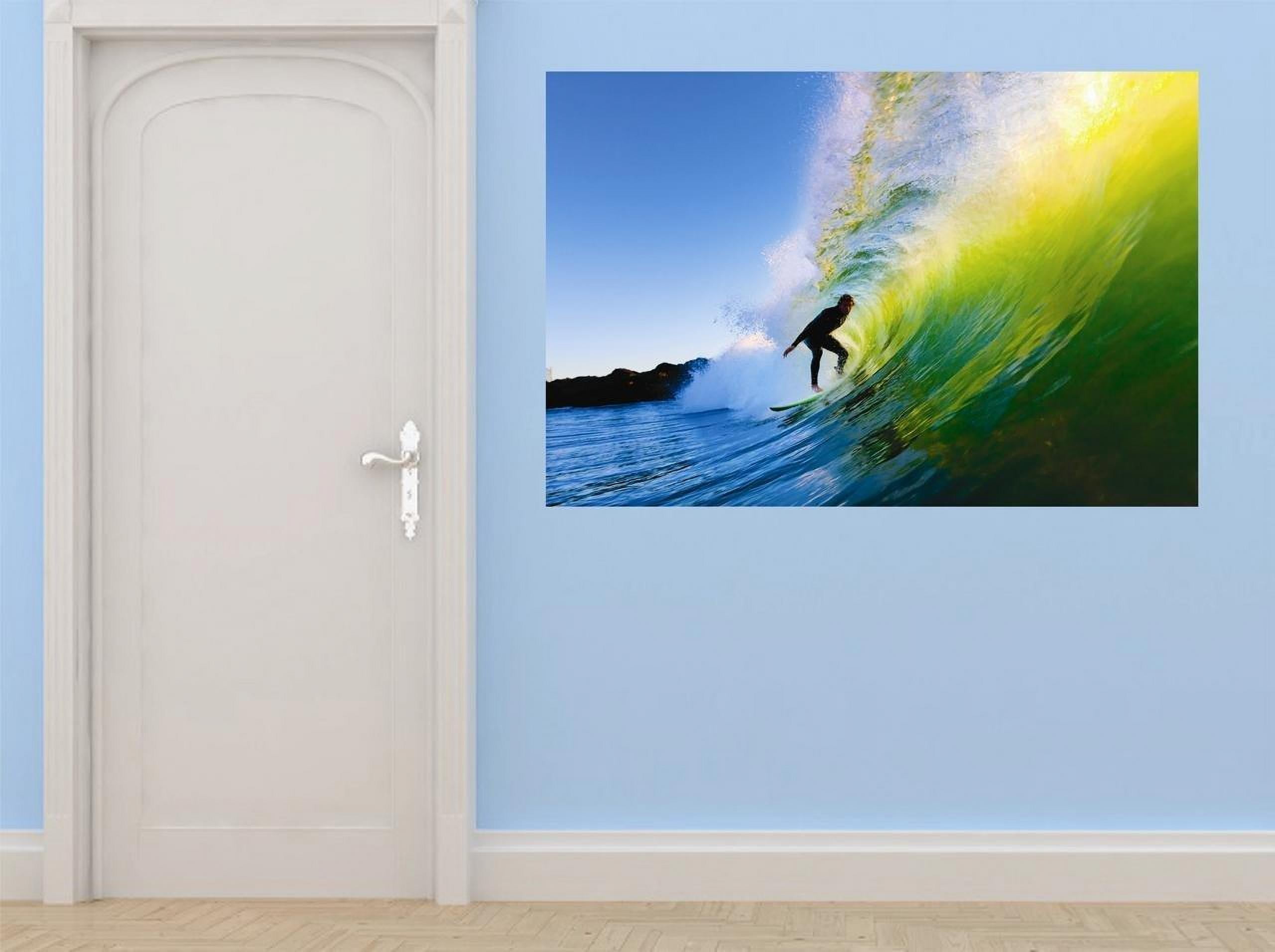 Family Beautiful Outdoor Scenes Wall Decal Decoration Surfer Surfing on ...