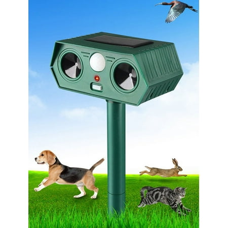 EIMELI Ultrasonic Animal Repeller Solar Powered Animal Scarer IP44 ...