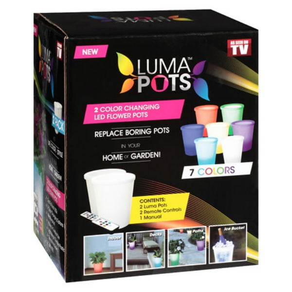 Creative Concepts Usa 01660 Color-Changing LED Flower Luma Pot, 2-Pk ...