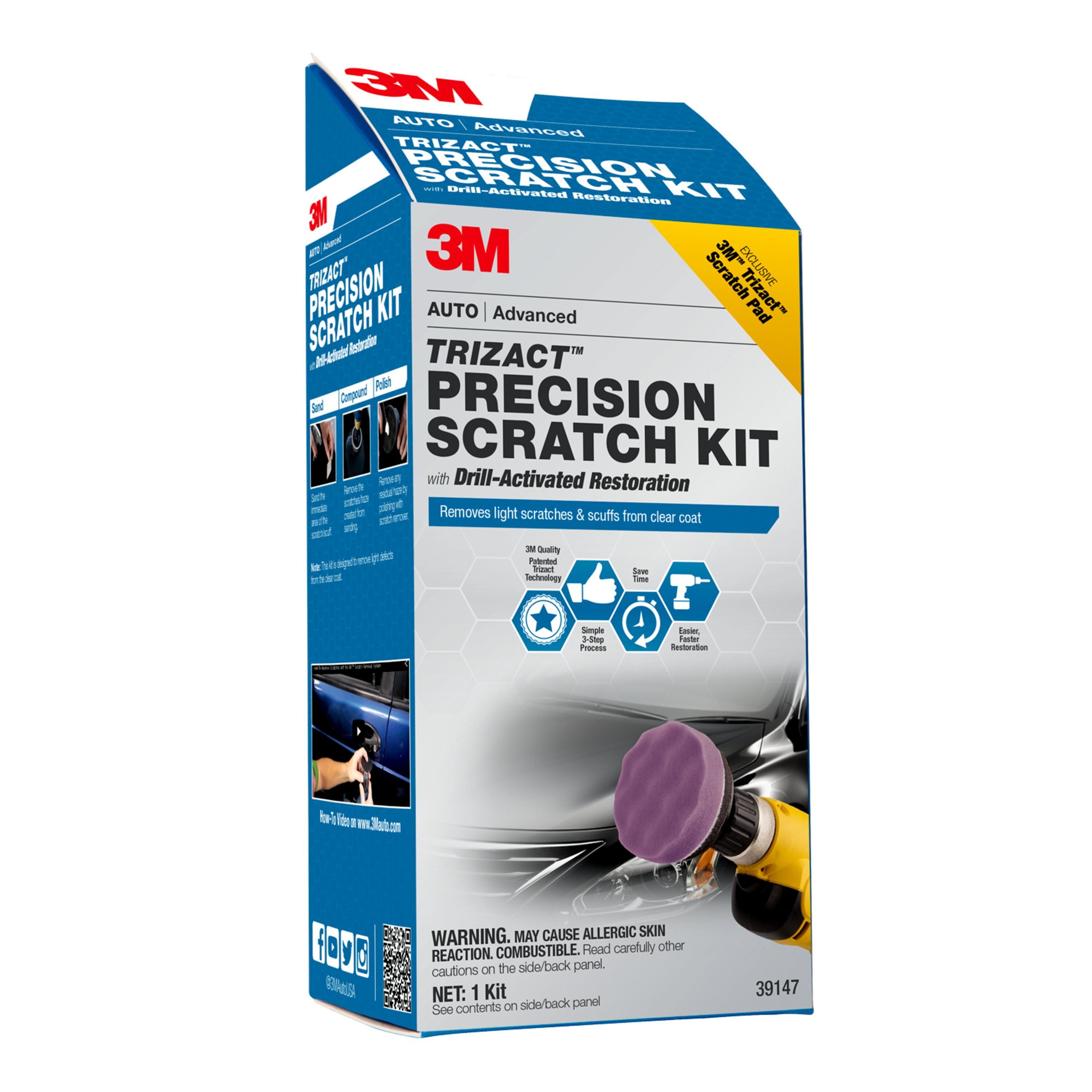 3M Trizact Precision Scratch Kit, 39147, 4 per case – Walmart Inventory ...