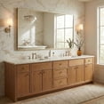 55"x30" Gold Landscape Bathroom Mirror for Double Vanity, Shatterproof ...