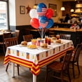 DAMAI 4th of July Tablecloth, Patriotic American Flag Plastic ...