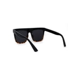 Flat Top Mobster Mafia Rectangular Retro Sunglasses Black Tortoise ...