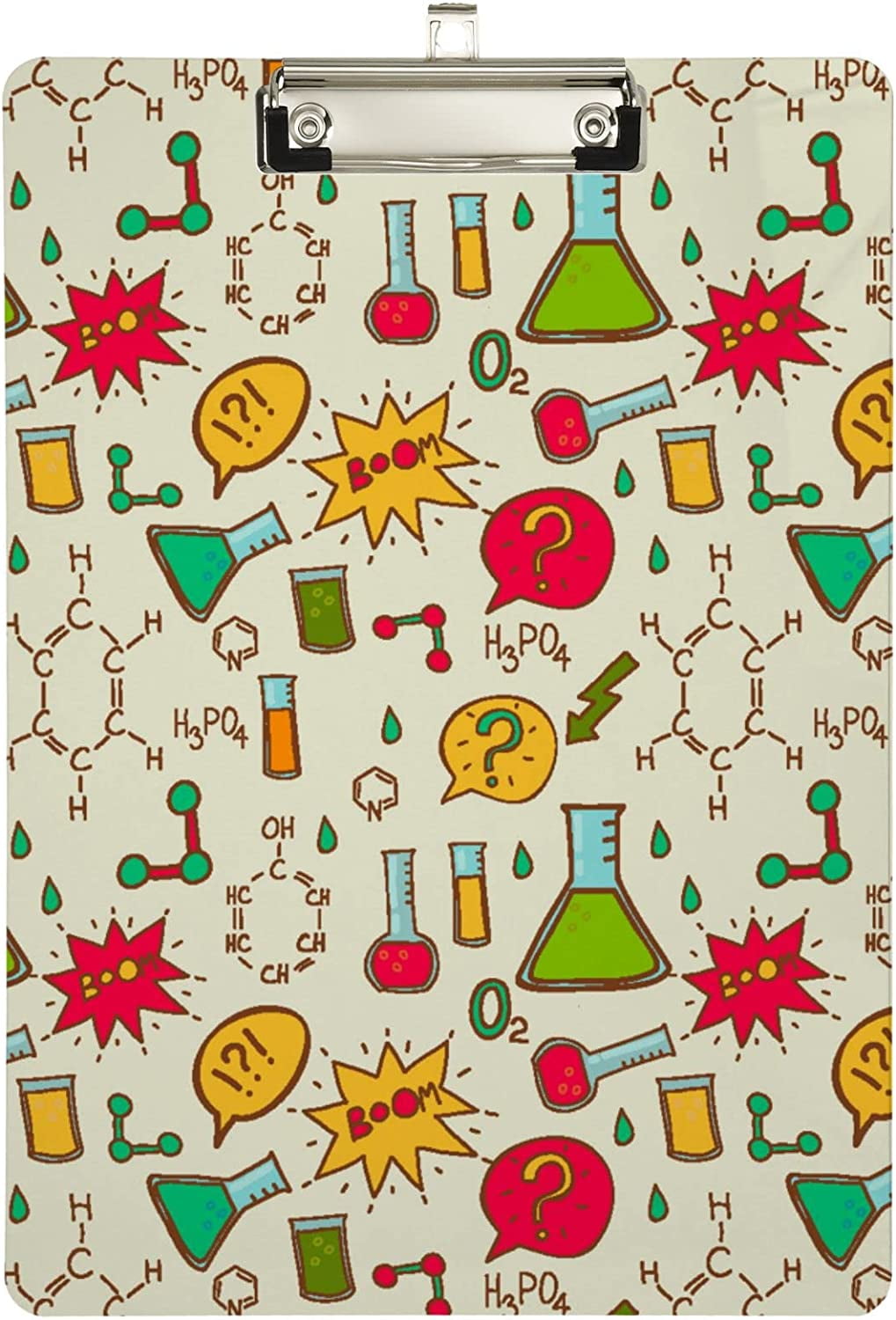 ZHANZZK Chemistry Laboratory Pattern Clipboard Hardboard Wood Nursing ...