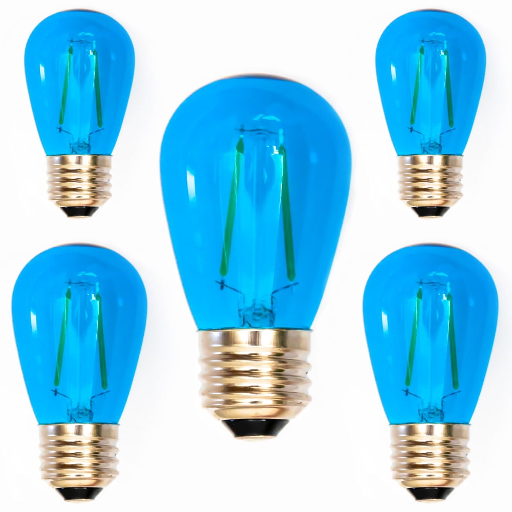 Blue S14 LED Filament Bulbs - Box of 5 - Walmart.com