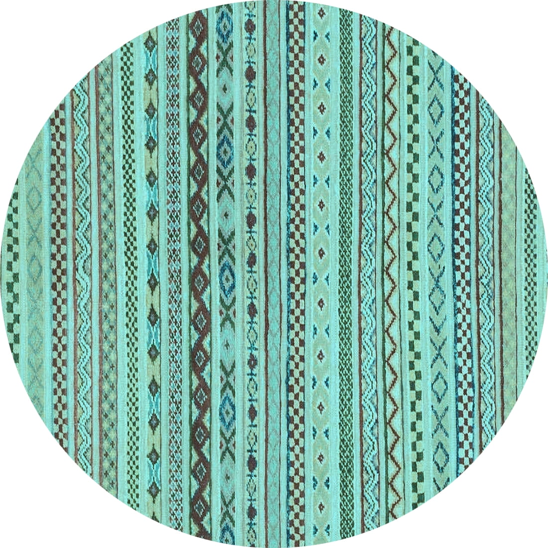 Ahgly Company Indoor Round Solid Light Blue Modern Area Rugs, 5' Round ...