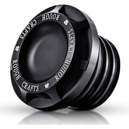 Motorcycle Black CNC Petrol Gas Oil Cap Craft Rough Flush Mount Billet ...