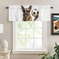 Funny Dog Football Valances for Windows Farmhouse Kitchen Curtains ...