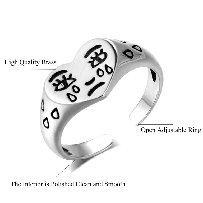 Heart crying ring store