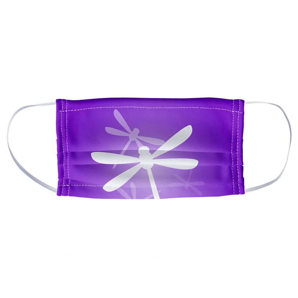Purple Dragonfly Dragonflies 1-Ply Reusable Face Mask Covering, Unisex ...