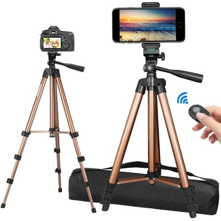 Tripod for Cell Phone and Camera, PEYOU 50 inch Extendable Tripod Stand ...