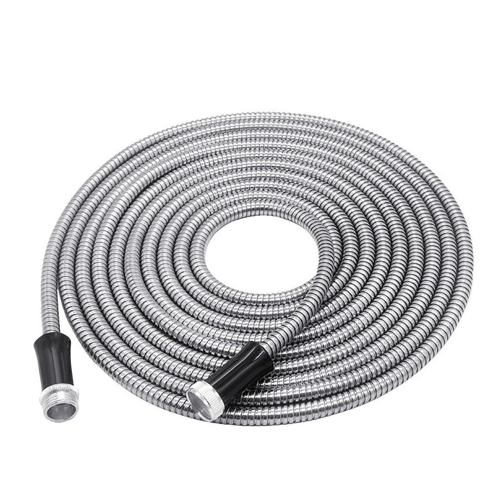 50ft 304 Stainless Steel Garden Hose Flexible Lightweight Out Layer