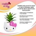 Sanrio Hello Kitty Ceramic Plant Pot with 3-Inch Mini Artificial ...