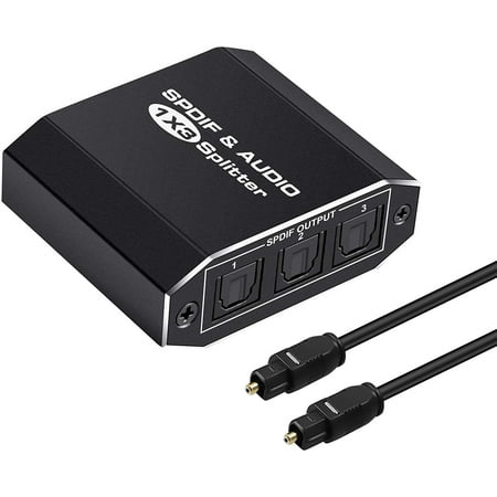 3 Port Digital Optical Splitter,SPDIF TOSLINK Digital Optical Audio ...