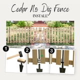 Yardlink Cedar Wood Fence Panel, 34 inch H x 47 inch W - Walmart.com