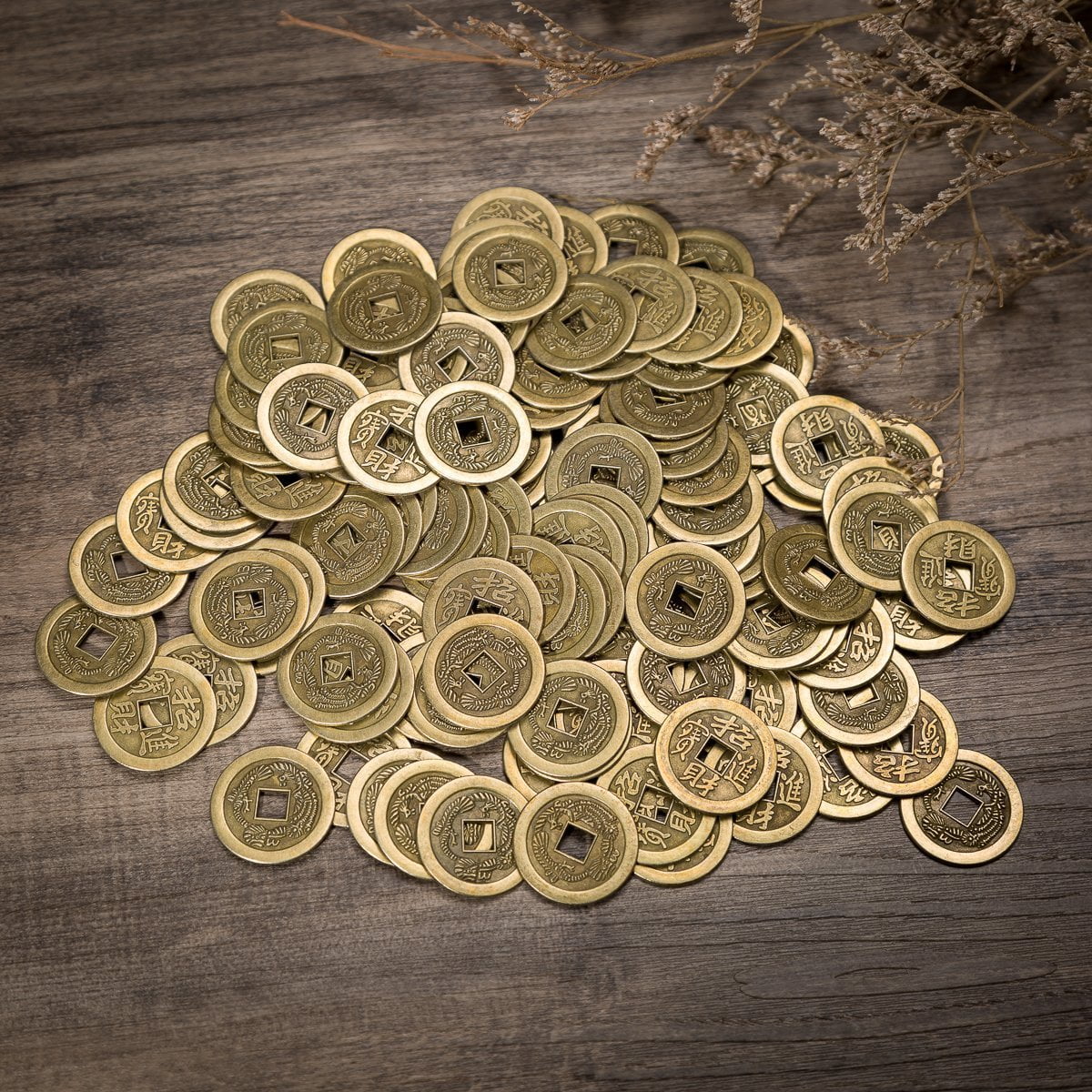 Buy THY COLLECTIBLES 0.9 Inch 2.3Cm Chinese Fortune Coins Feng Shui I ...