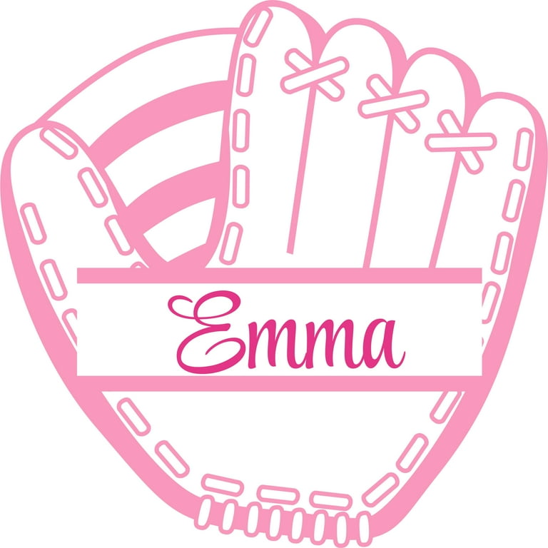 Pink Softball Glove Clipart