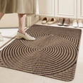 Abstract‑Wave‑Pattern Rectangular Coir Doormat, Non‑Slip Modern‑Style ...