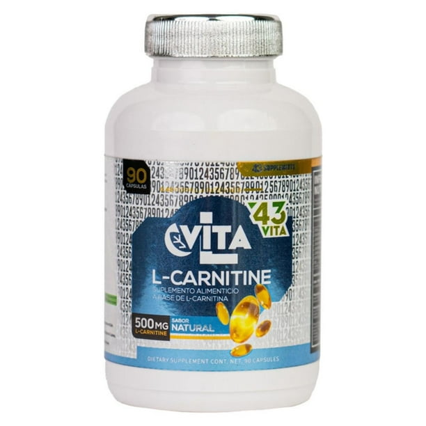 Suplemento L-Carnitine 43 Vita 90 Cápsulas Quema Grasa y Energía ...