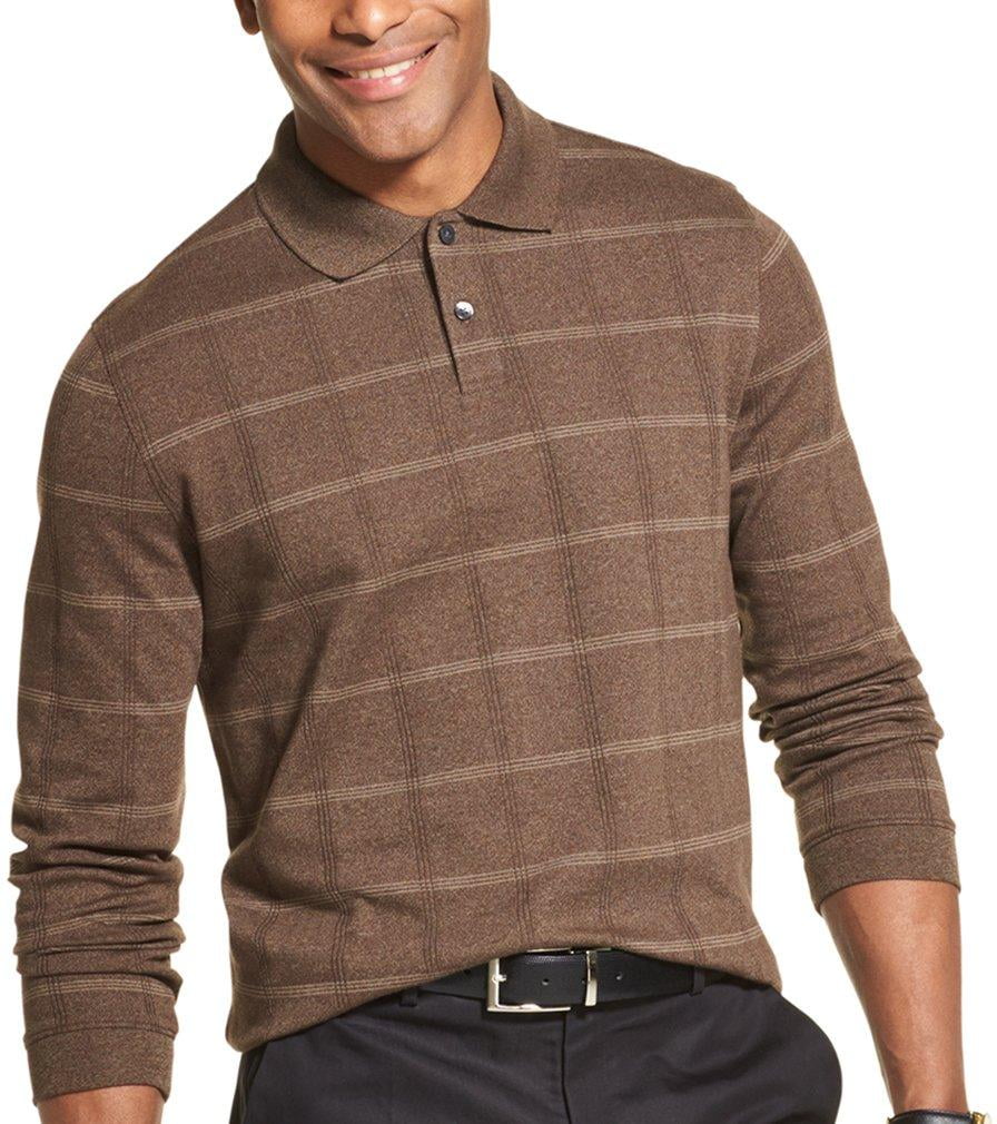 Van Heusen Mens Flex Windowpane Polo Shirt - Walmart.com