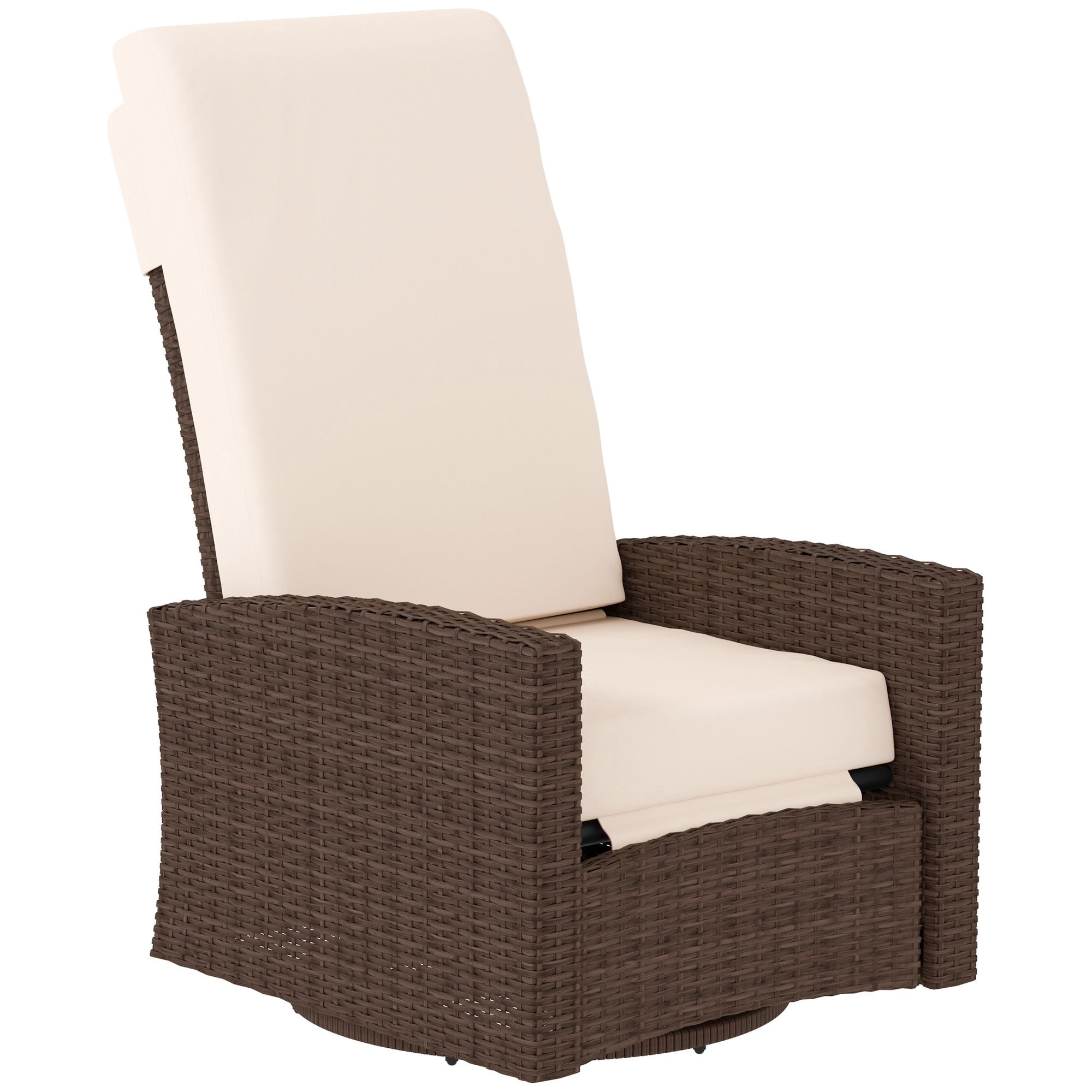 Click here for Unbranded Cream White Rattan Wicker Lounge Chair W... prices