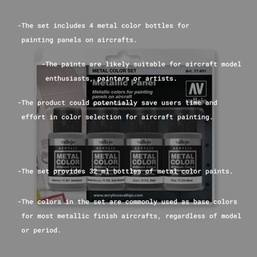 Model Color Set: Non-Metallic Metal (8) - Walmart.com