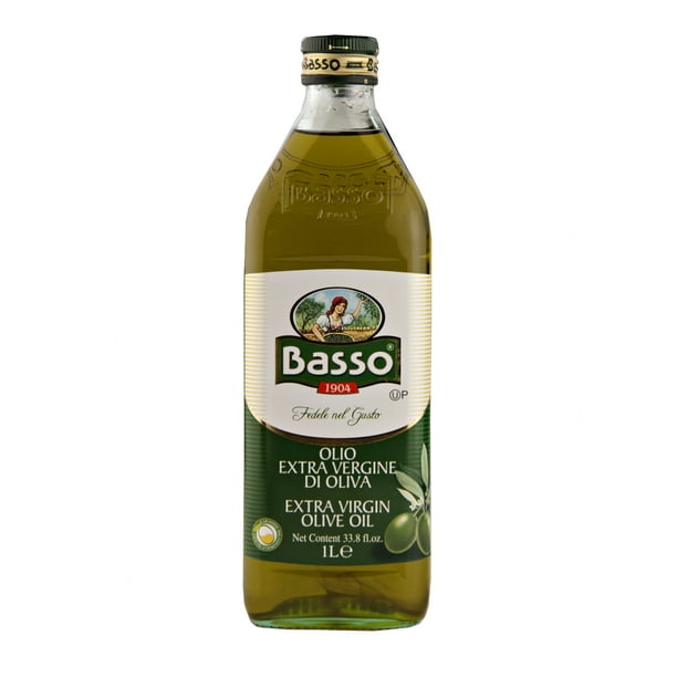 Basso Extra Virgin Olive Oil 1 Liter, 33.8 fl. oz. (12 Bottles ...