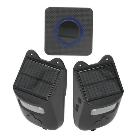 Motion Sensor Door Chime, 129Db 12 LED Lights Waterproof Outdoor Kit, Solar Motion Sensor Alarm ...