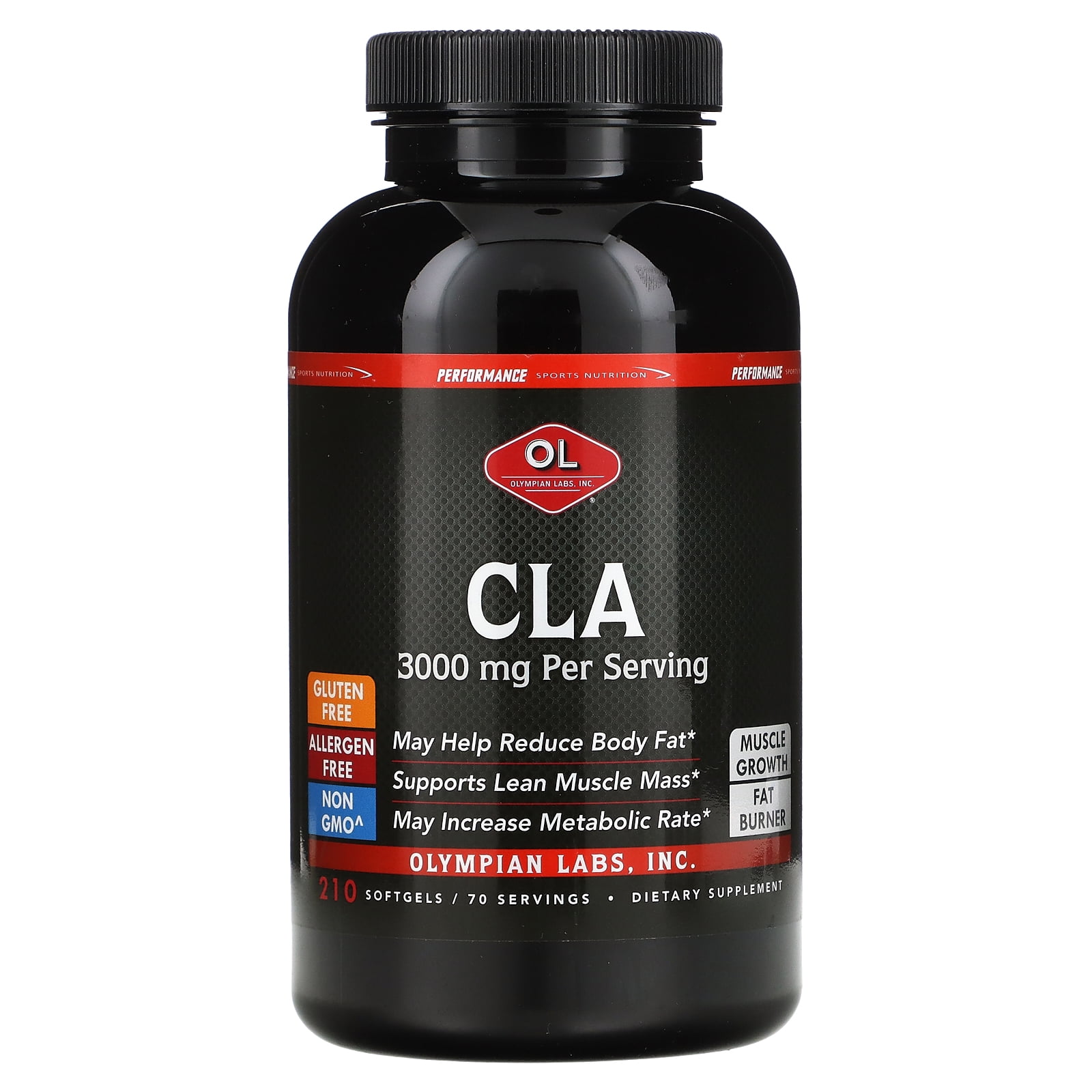 CLA, 1,000 mg, 210 Softgels, Olympian Labs - Walmart.com