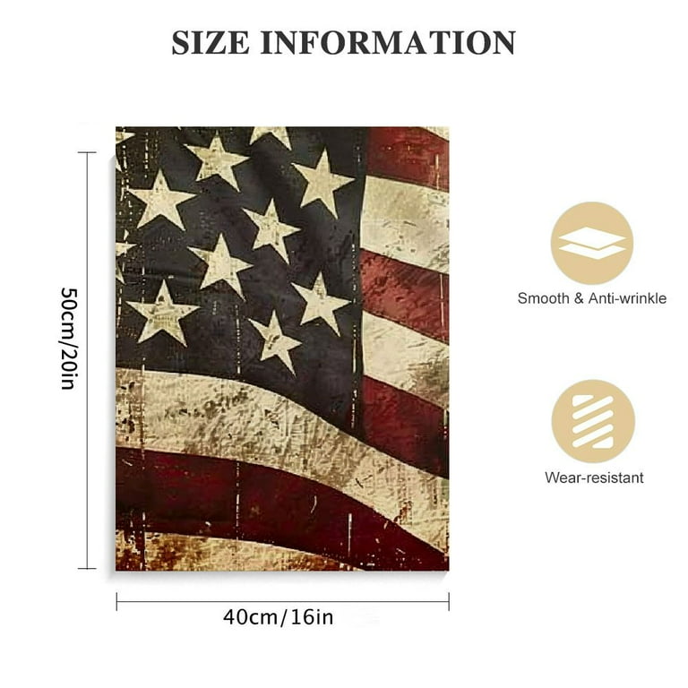 Vintage American Flag Canvas For Printing Eagle And American Flag