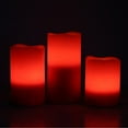 Rhytsing Set of 3 Red LED Flameless Candles - Real Wax, Timer Function ...