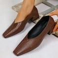 HAOTAGS Women Slip On Flats,One - Step Footwear Brown - Walmart.com