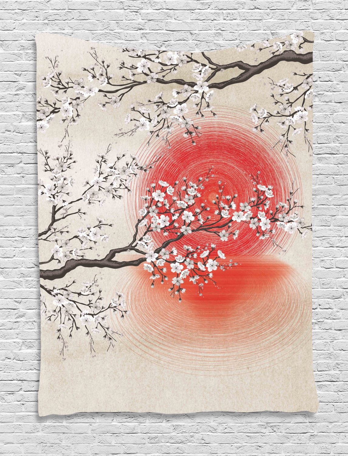 Cherry Blossom Sakura Branch Tapestry Wall Hanging for Living Room ...