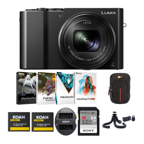 Panasonic LUMIX ZS100 20.1MP 4K Digital Camera (Black) Holiday Bundle ...