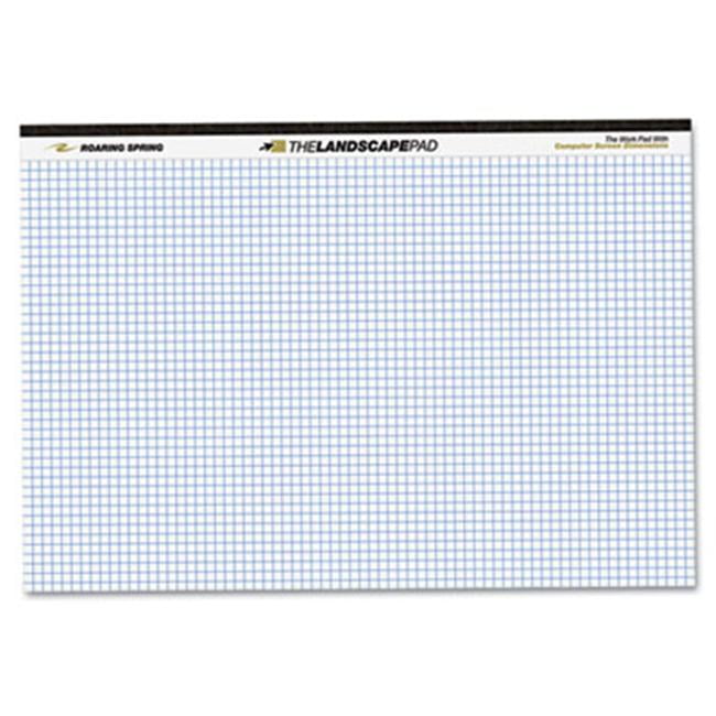 Roaring Springs 74505 Landscape Format Writing Pad Quad Ruled 11 x 9-1/ ...
