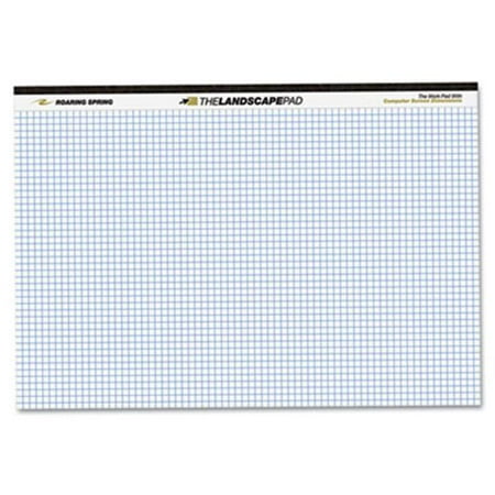 Roaring Springs 74505 Landscape Format Writing Pad Quad Ruled 11 x 9-1/ ...