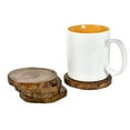 Teak Wood Natural Tree Bark Coaster Set of 5 - Walmart.com