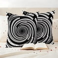 Black White Geometric Outdoor Waterproof Pillow Covers, Abstract Art ...