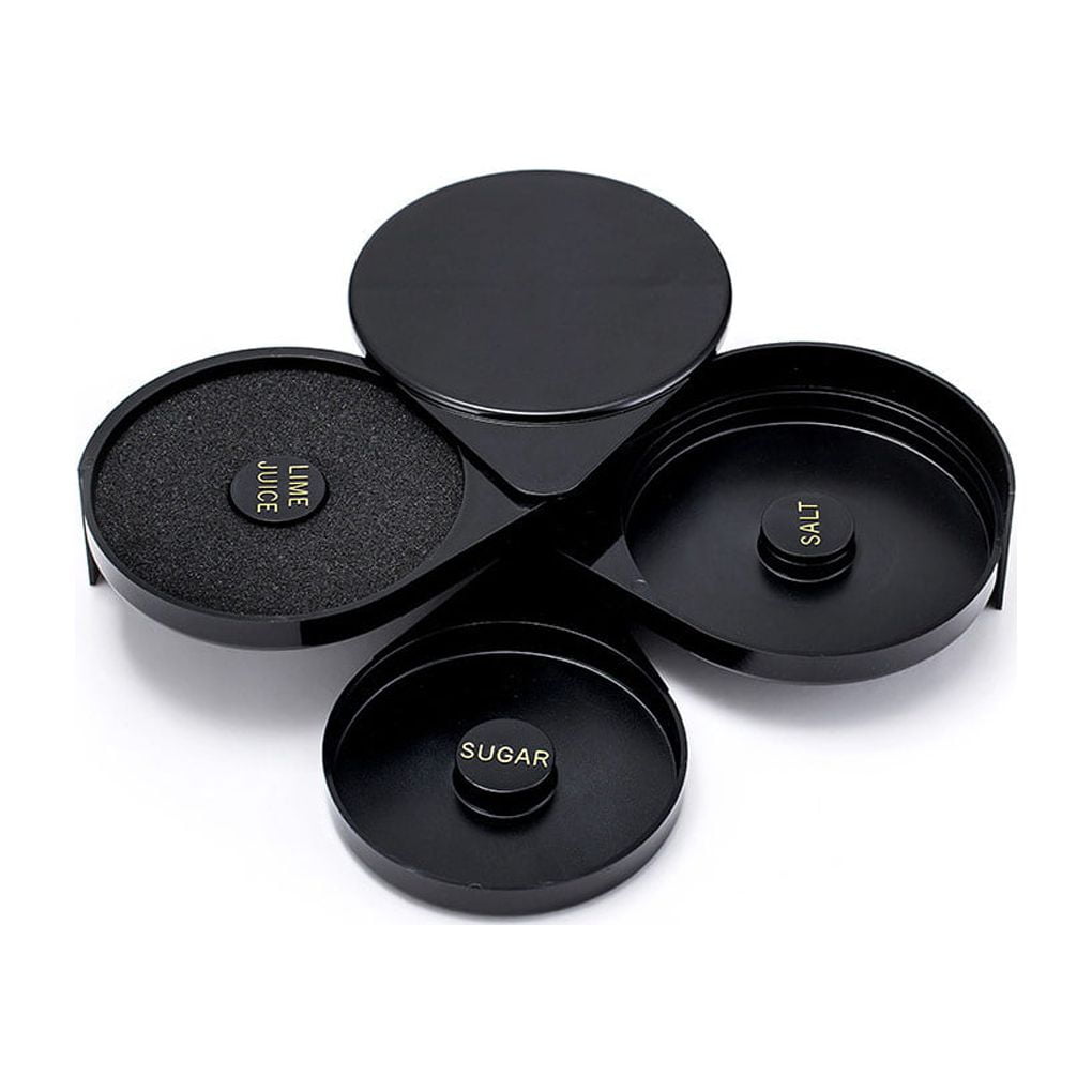 Naiovety Barra de 3 niveles Rimmer de vidrio Bartender Botella de ...