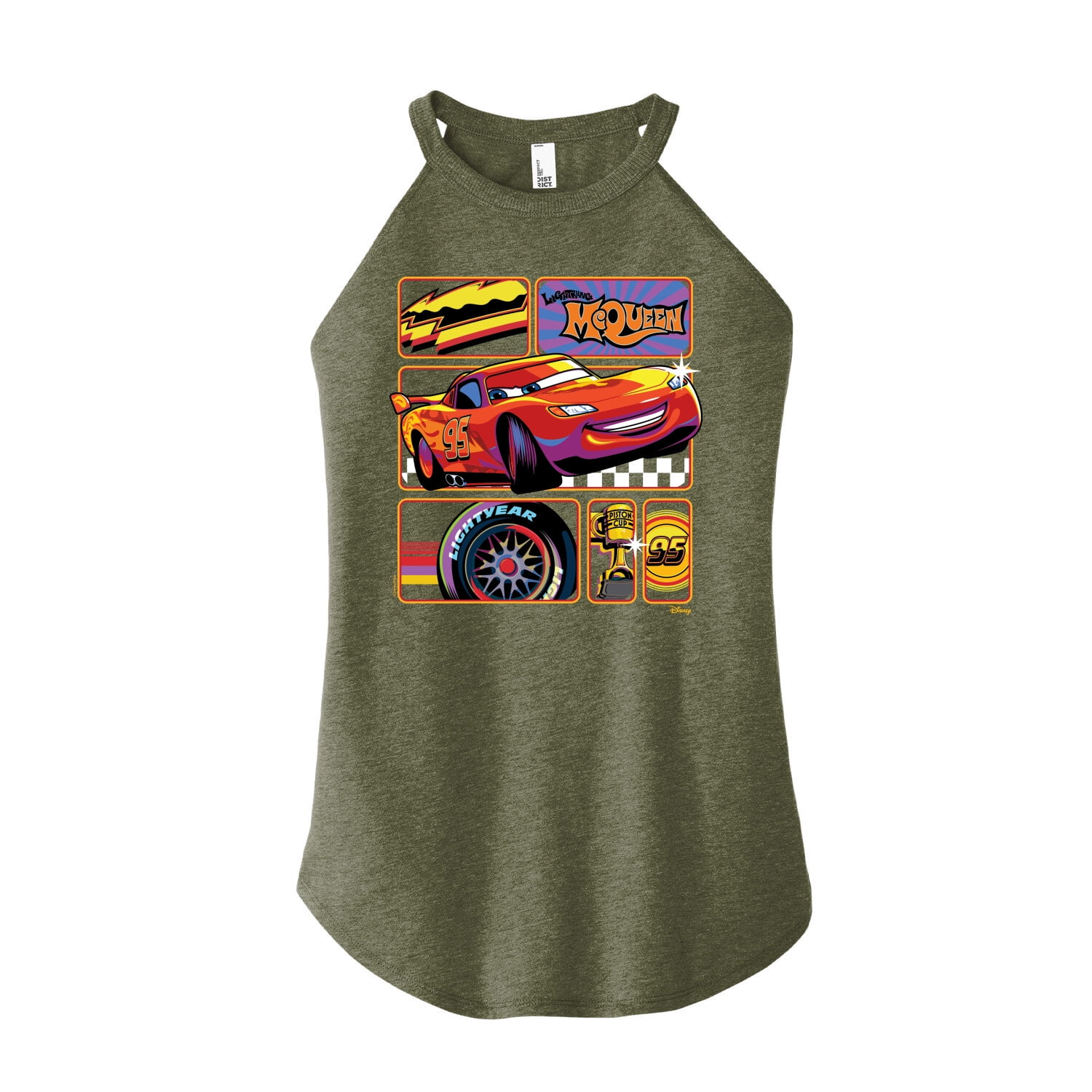 Disney Cars - Lightning McQueen Best Trophies - Juniors High Neck Tank ...