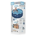 Bestway Round Outdoor Above Ground Swimming Pool Set with Included Pump ...