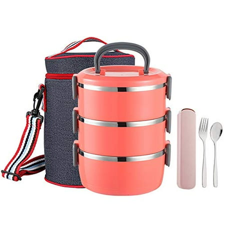 YBOBK HOME Bento Lunch Box, Stackable Insulated Leak Proof Stainless ...