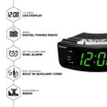 SHARP Dual Alarm AM/FM Clock Radio, Battery Backup, Electric Powered ... SHARP Dual Alarm AM/FM Clock Radio, Battery Backup, Electric Powered ...
