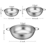 Coliware Stainless Steel Colander Set of 3, Micro-Perforated Strainers ...