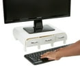 Mind Reader PC, Laptop, IMAC Monitor Stand and Desk Organizer, White - Walmart.com