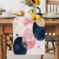 Burlap Table Runner 60 Inches Long, Bohemian Minimalist Color Block Non ...