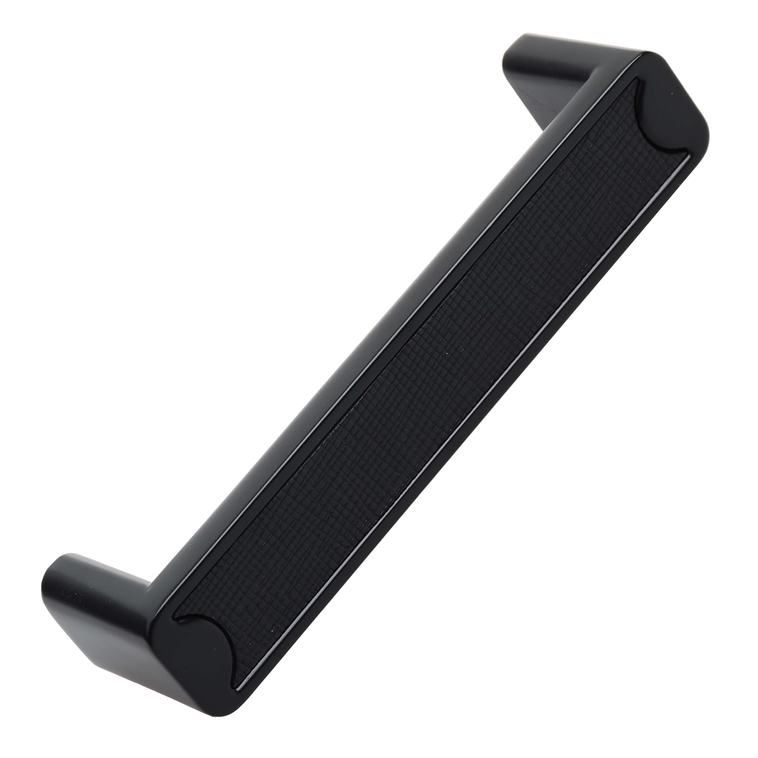 3-3/4 in. Center Embossed Leather Strip Rectangle Cabinet Pulls, Matte ...