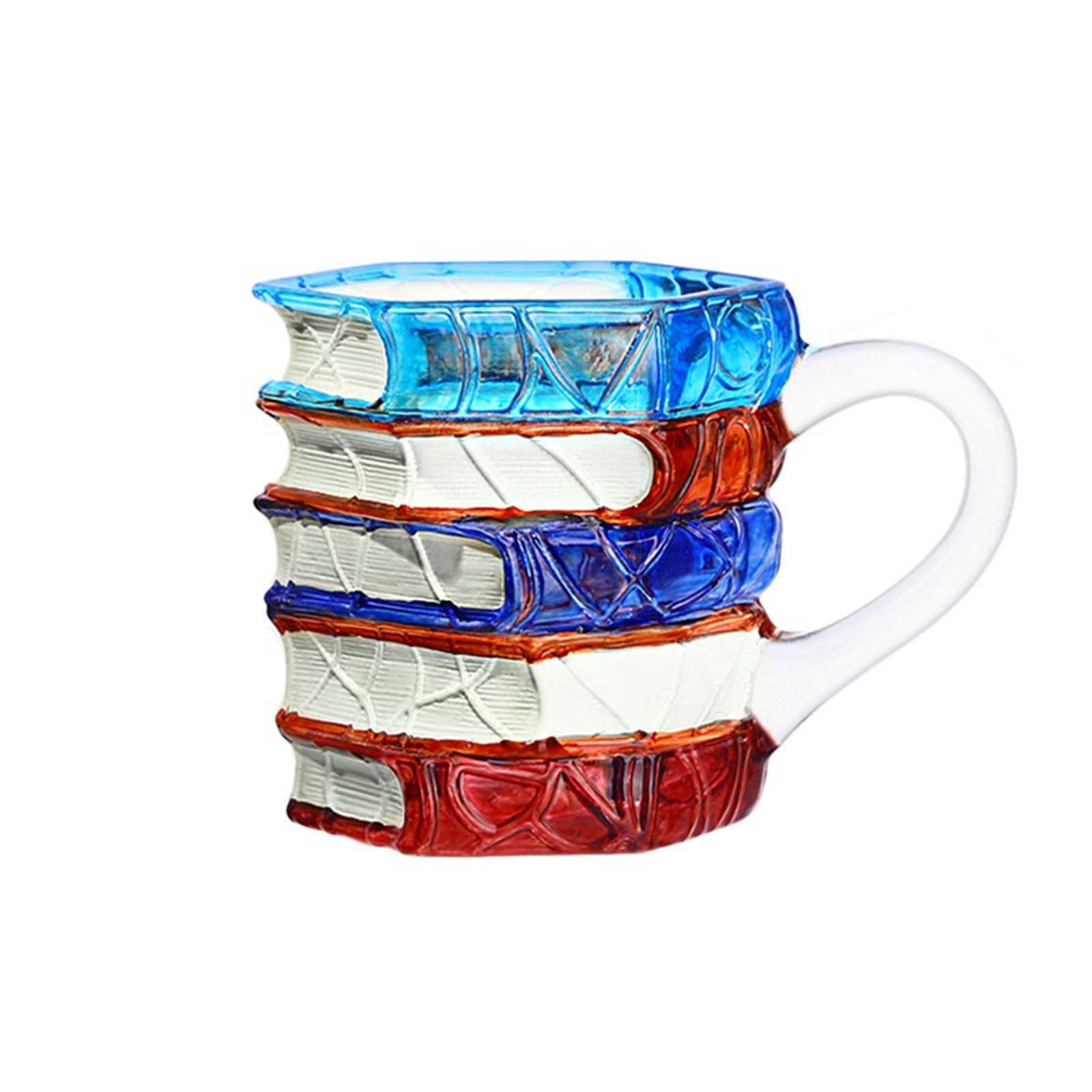Click here for Dremarie Unique Stack Of Books Mug  3d Glass Coffe... prices